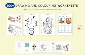 500+ Creative Drawing & Colouring Worksheets for Kids (A4 Printable ...