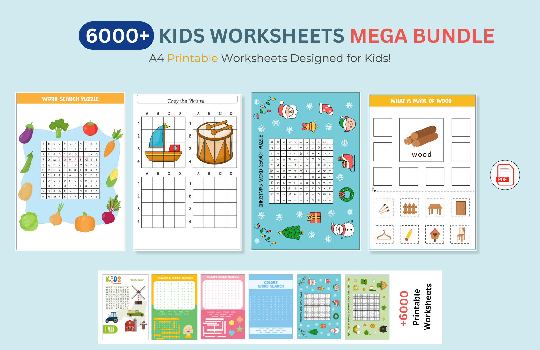 6000+ Kids Worksheets Mega Bundle – Fun Learning for Every Child ...